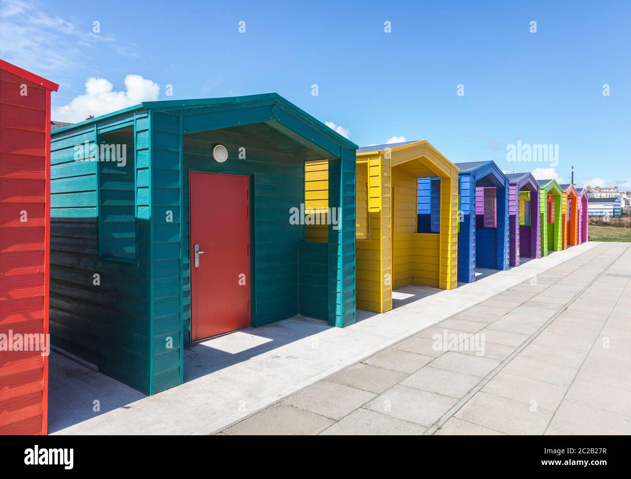 Bathing huts seaton hi-res stock photography and images - Alamy