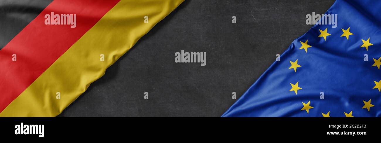 Flags of Germany and the European Union with copy space Stock Photo - Alamy