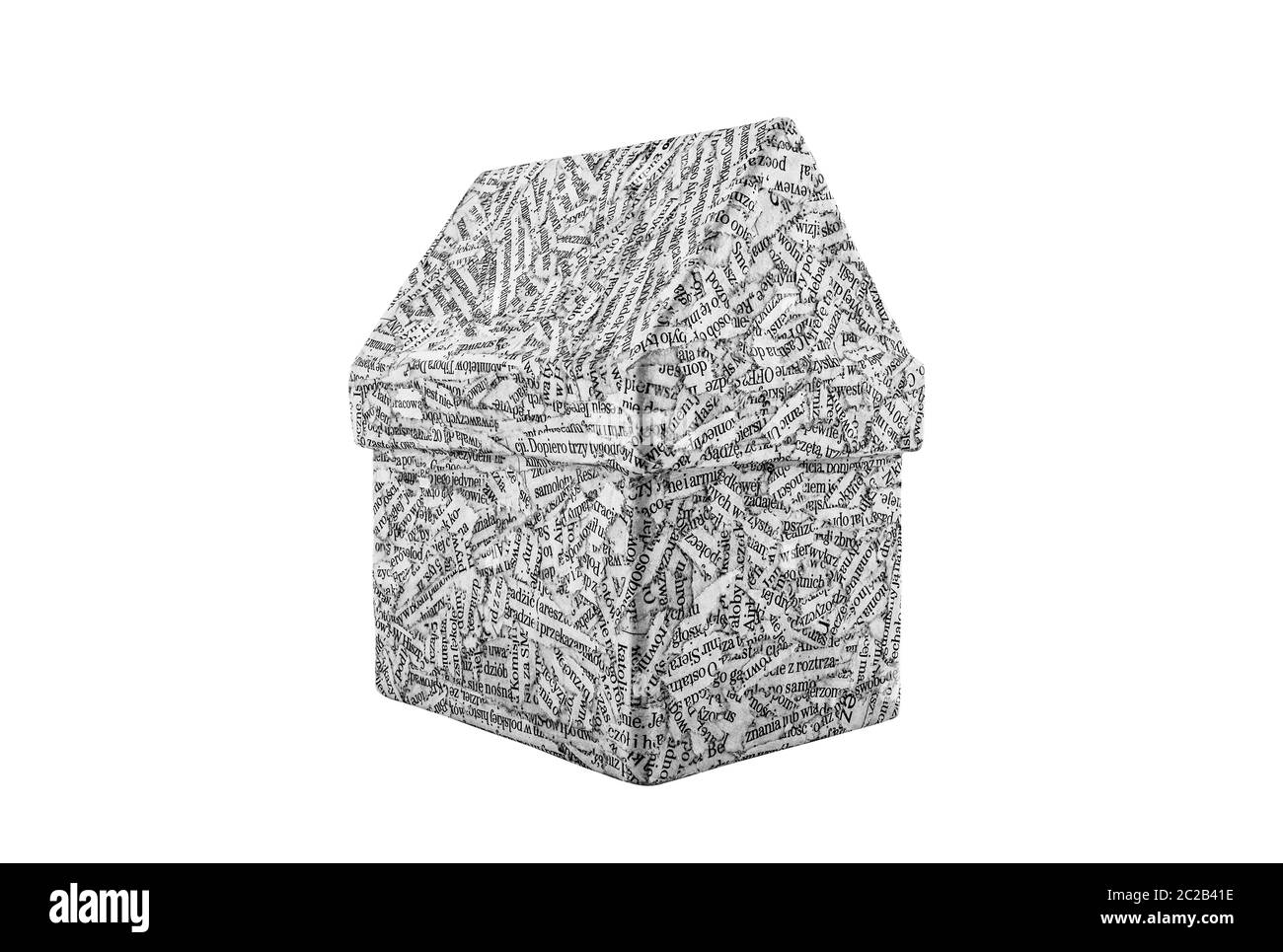 Paper house home text Cut Out Stock Images & Pictures - Alamy