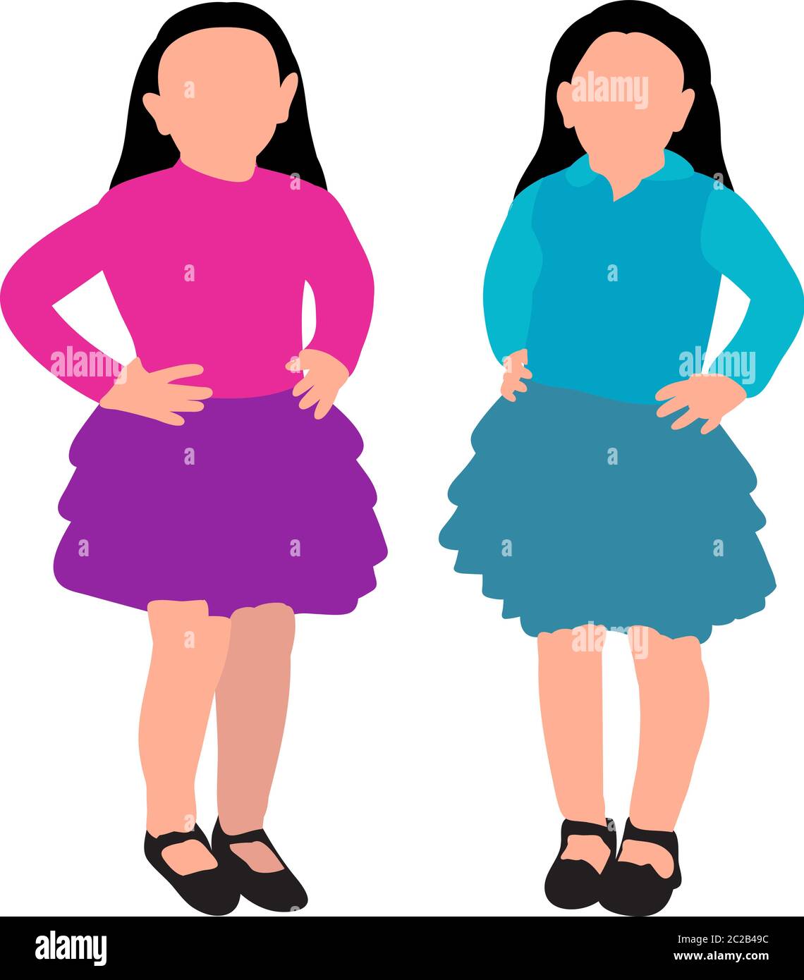faceless child, girl, set Stock Vector Image & Art - Alamy