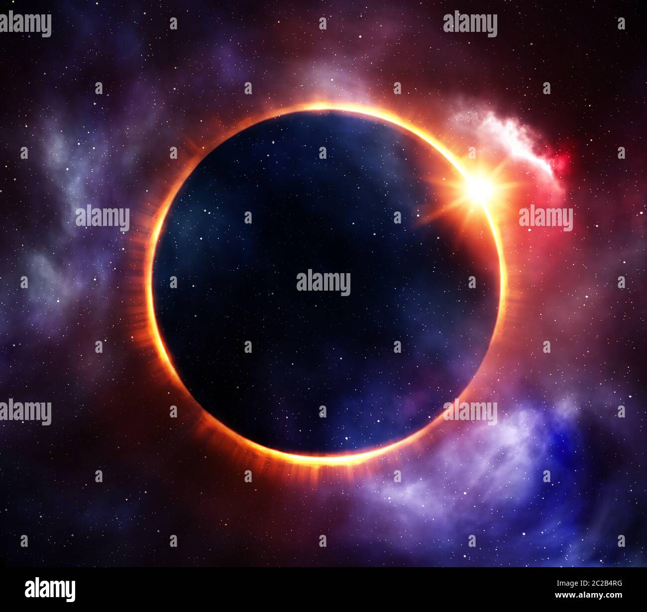 total sun eclipse with stars Stock Photo - Alamy