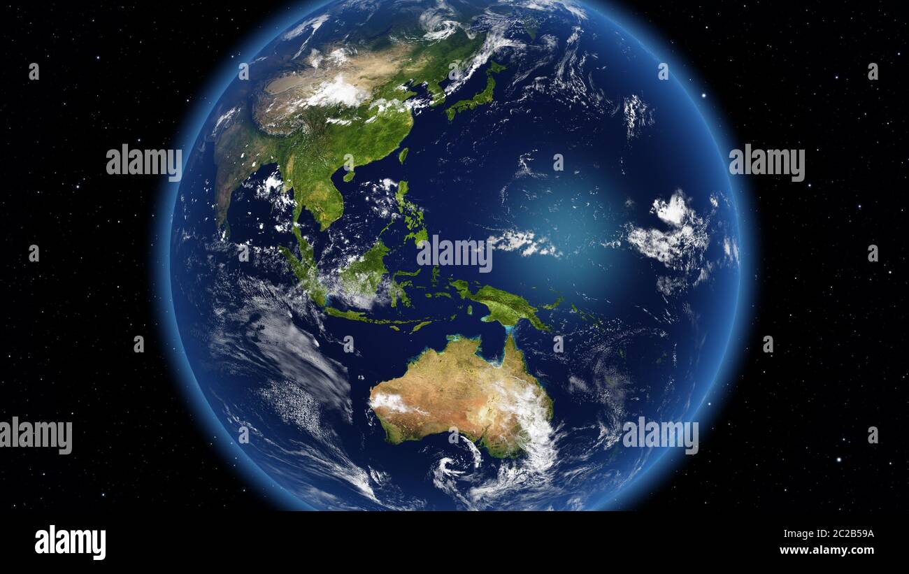 Planet Earth done with NASA textures Stock Photo - Alamy