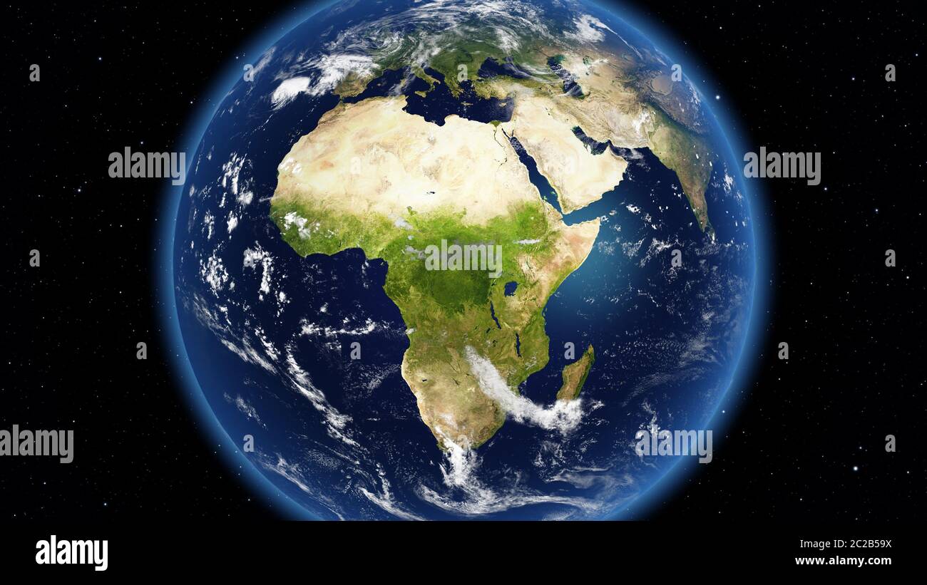 Planet Earth done with NASA textures Stock Photo - Alamy