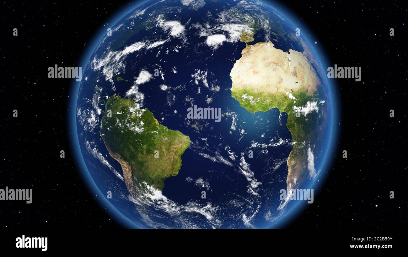 Planet Earth done with NASA textures Stock Photo - Alamy