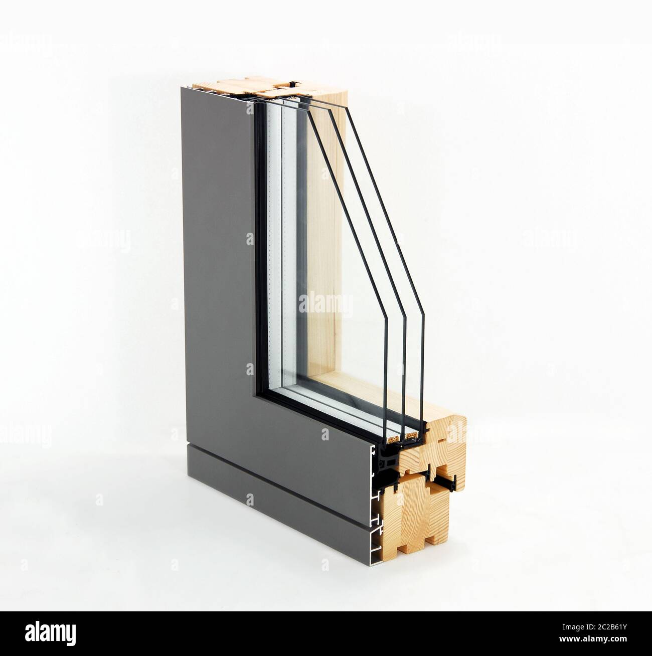 Cross section of aluminum profile for window hi-res stock photography ...
