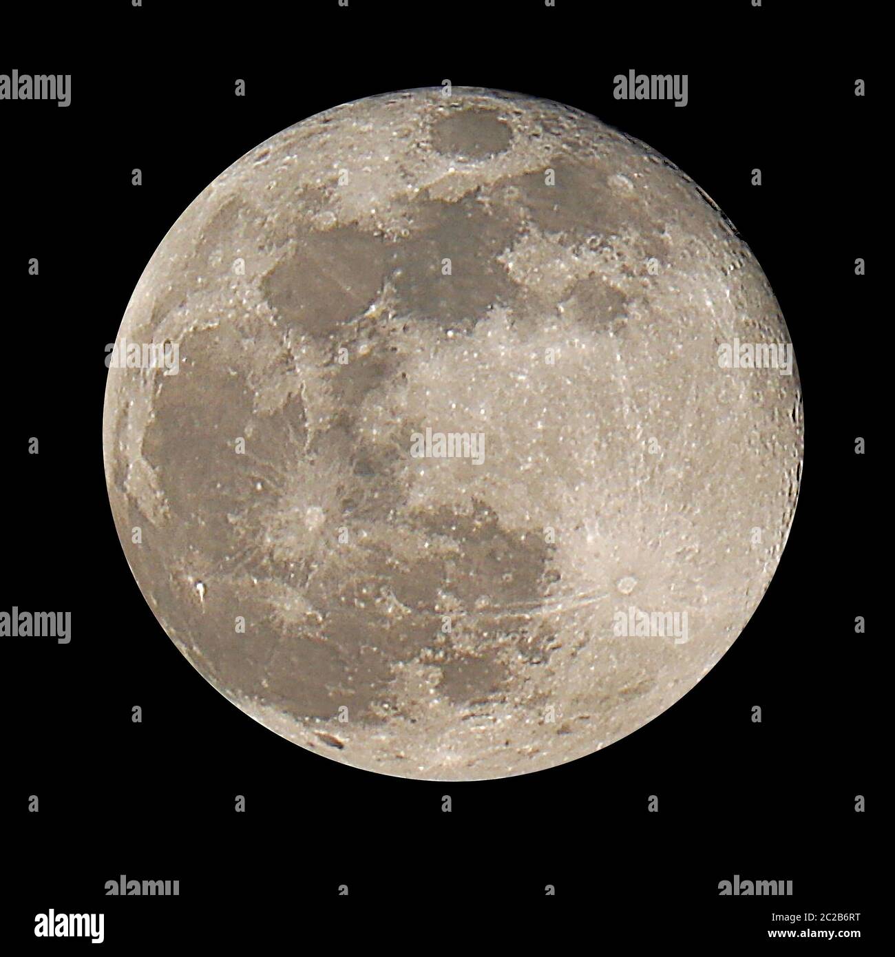 Huge full moon photographed with a very powerful optical zoom on the ...