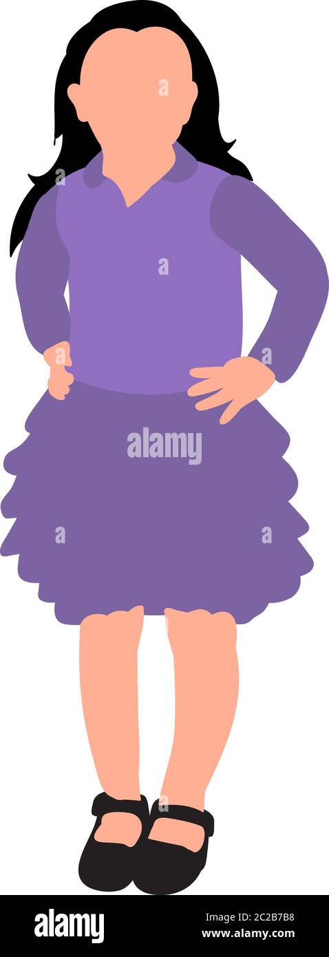 white background, faceless child, girl Stock Vector Image & Art - Alamy