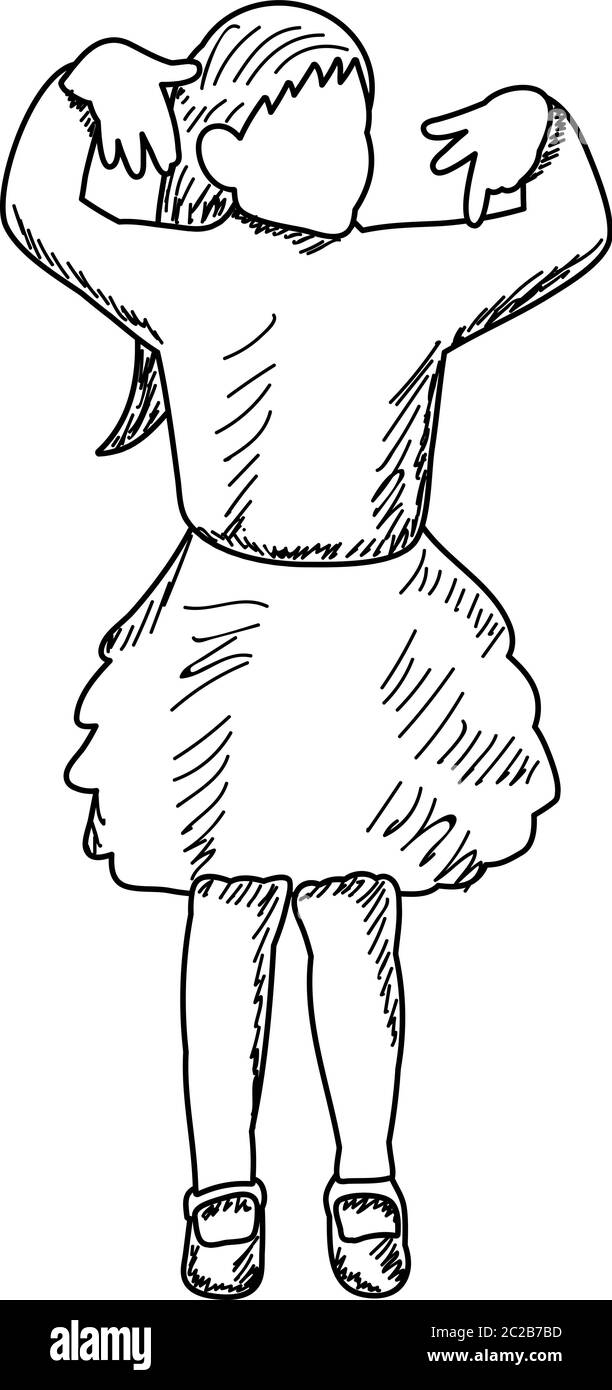 Cartoon girl dancing Black and White Stock Photos & Images - Alamy