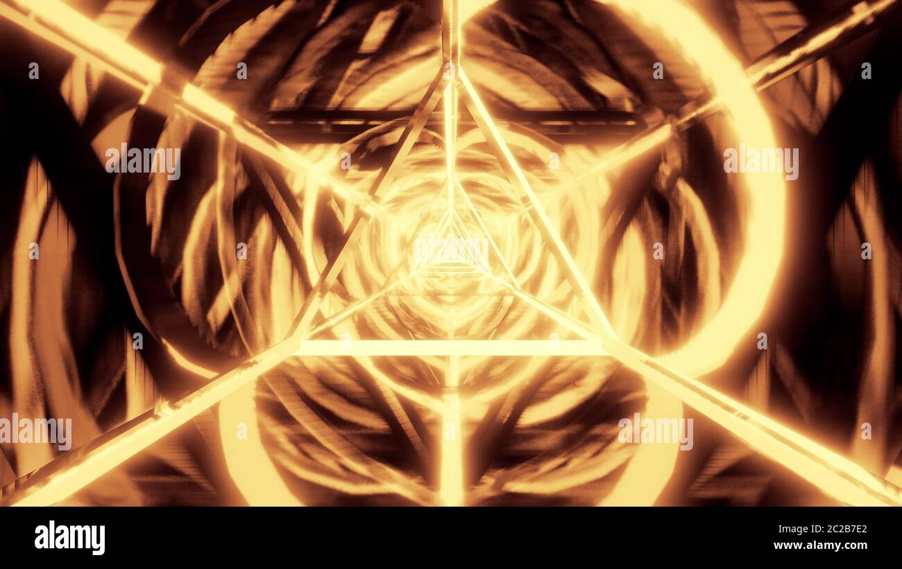 abstract golden triangle and shapes design 3d illustration wallpaper ...