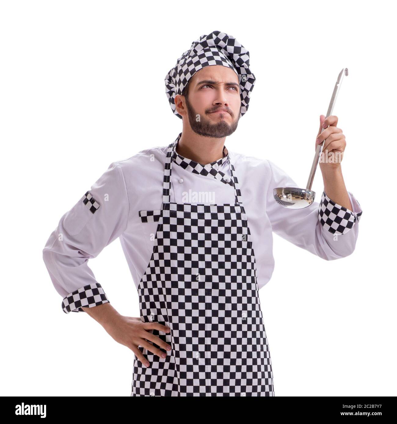 Male cook isolated on the white background Stock Photo - Alamy