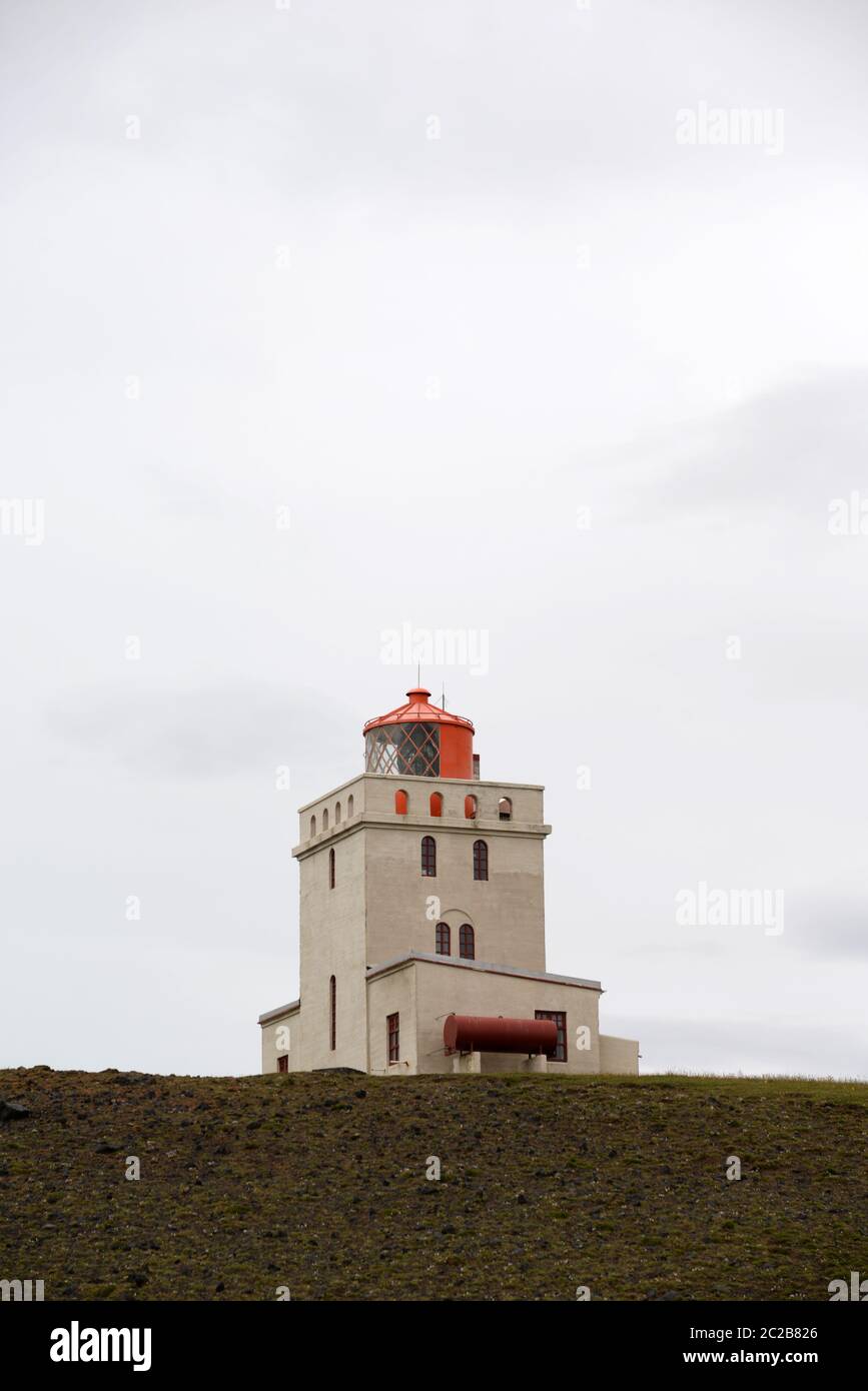 Lighthouse at Dyrholaey, Iceland Stock Photo - Alamy