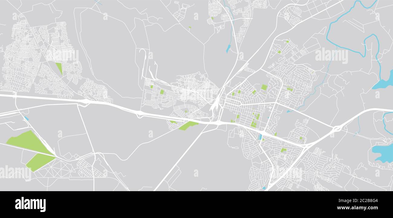 Urban vector city map of Emalahleni, South Africa Stock Vector Image ...
