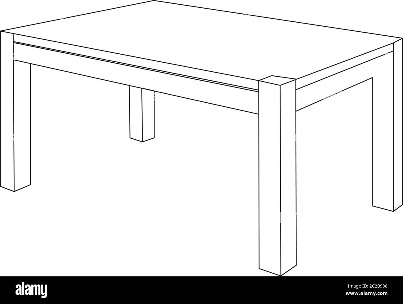 sketch table, isolated Stock Vector Image & Art - Alamy