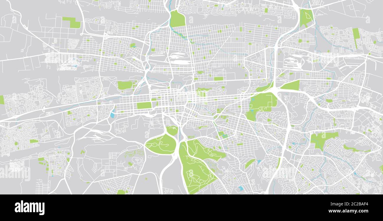 Urban vector city map of Pretoria, South Africa Stock Vector Image ...