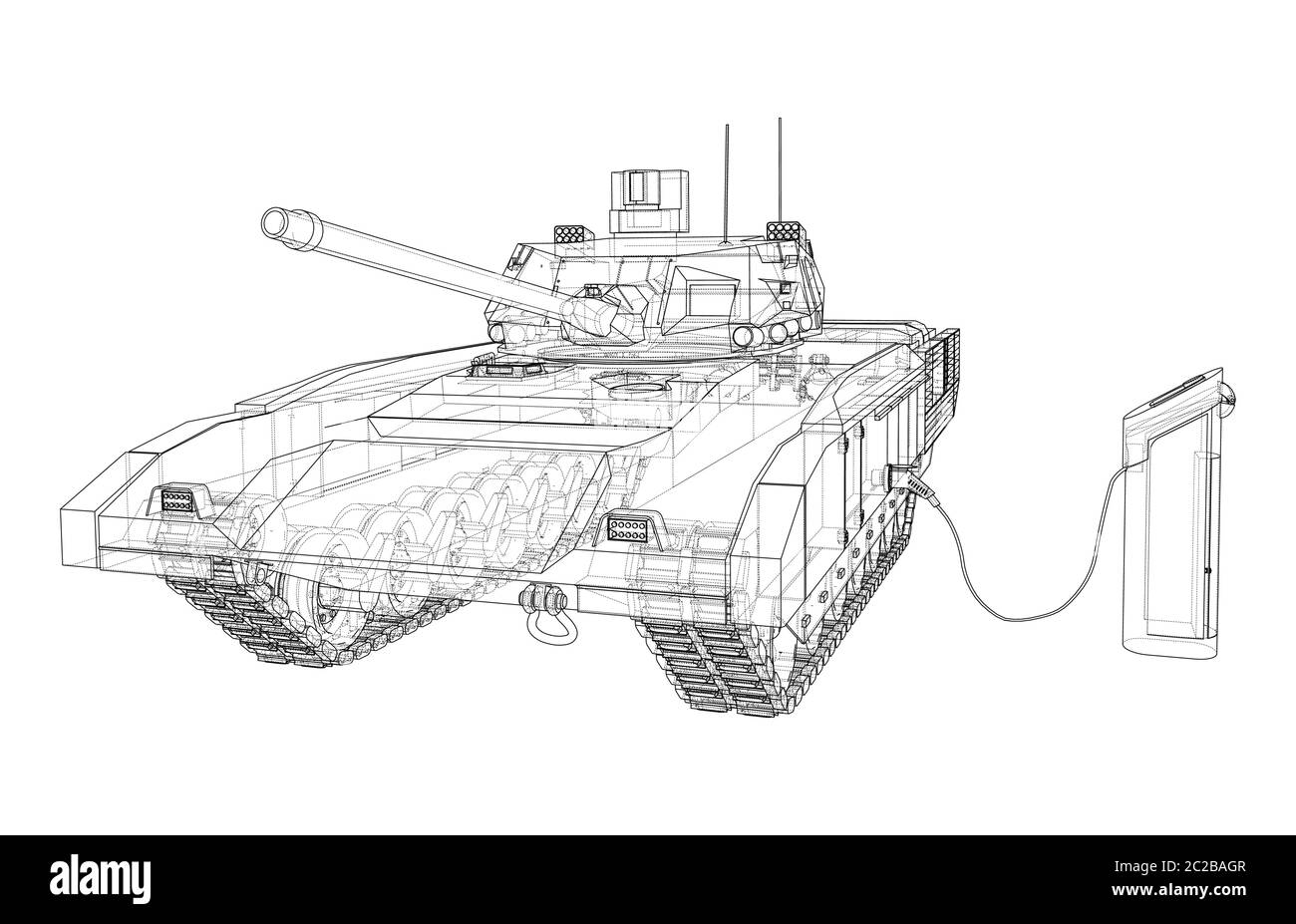 Electric Tank Charging Station Sketch. Vector Stock Vector Image & Art ...