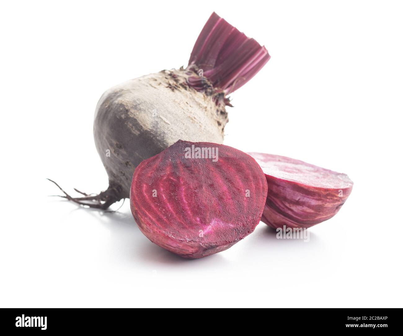 Tasty raw beetroot. Sliced beetroot isolated on white background Stock Photo - Alamy