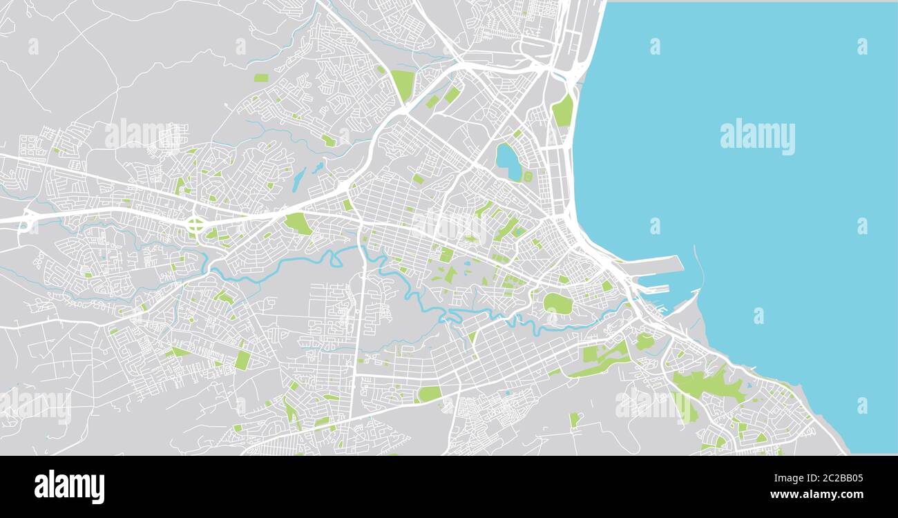 Urban vector city map of Port Elizabeth, South Africa Stock Vector ...