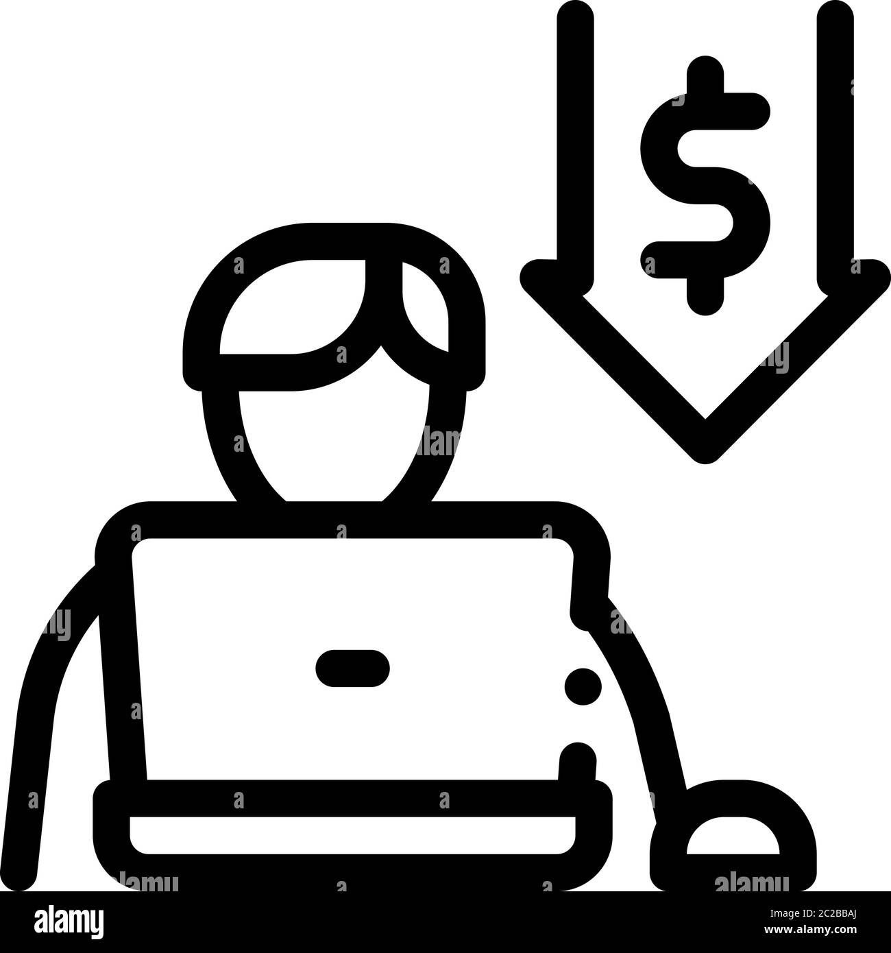 low working capacity icon vector outline illustration Stock Vector ...