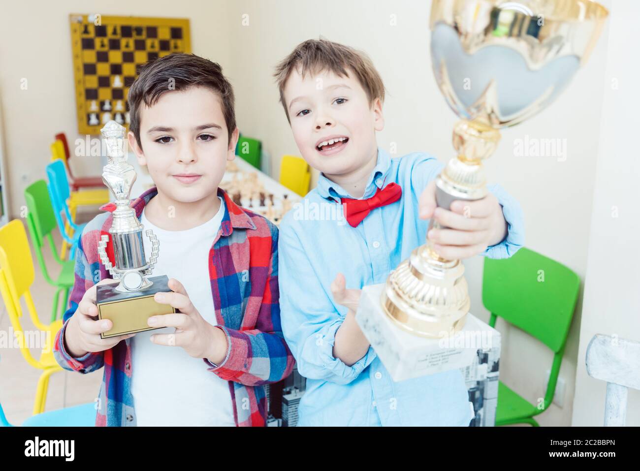 Child won a trophy hi-res stock photography and images - Alamy