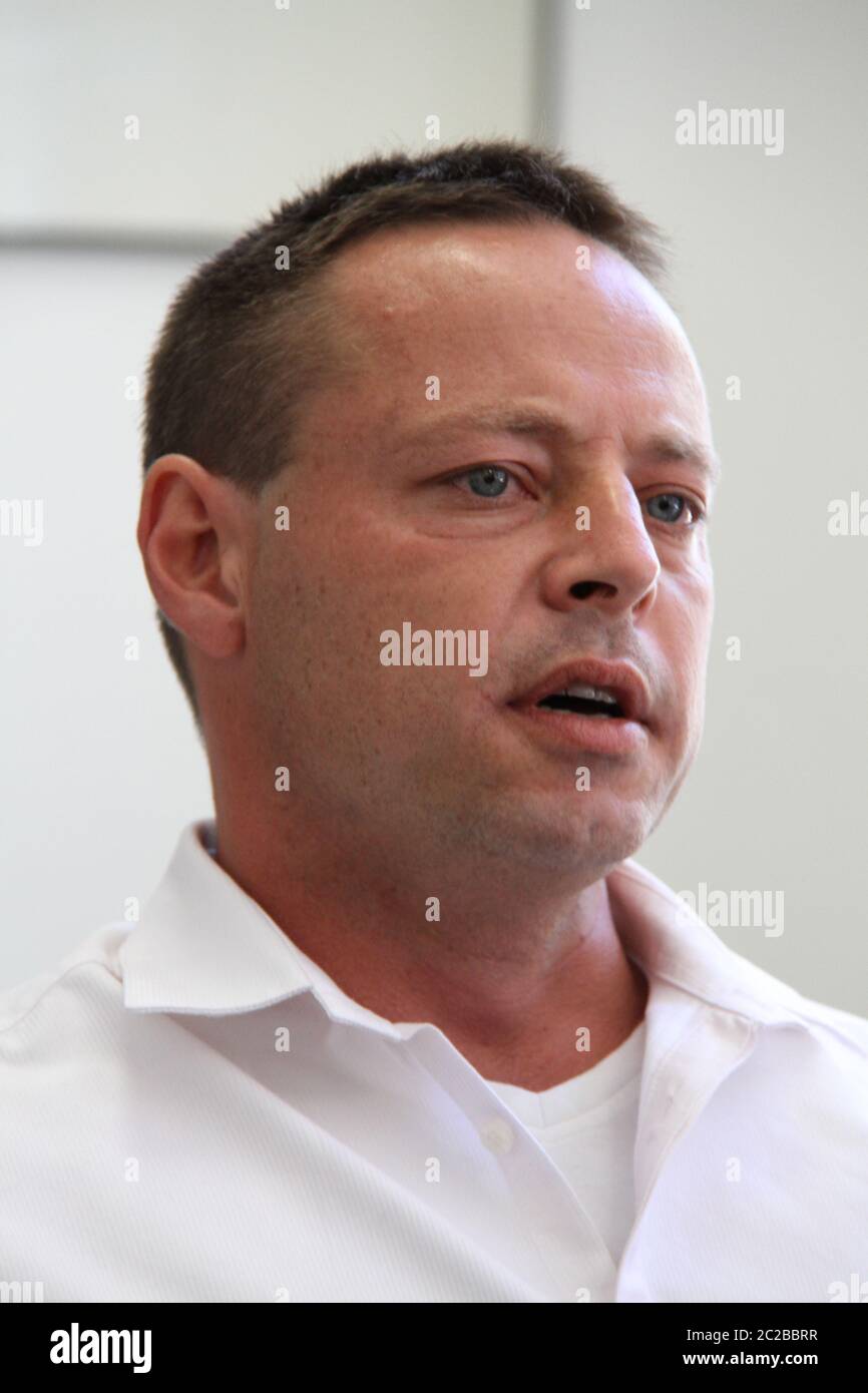Pictured is former Guantanamo Bay detainee David Hicks at a press ...