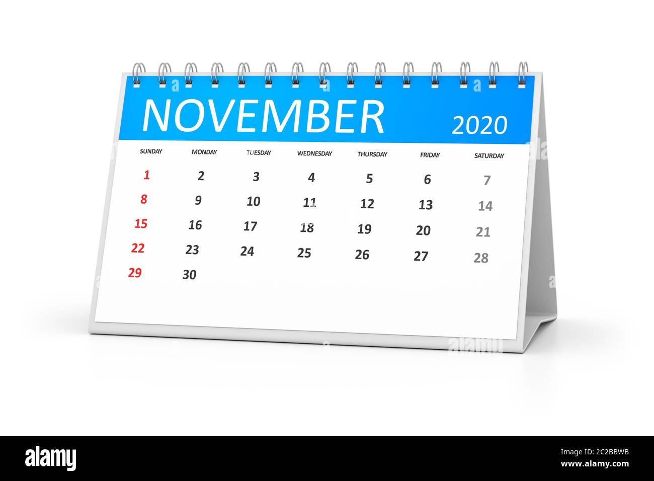 table calendar 2020 november Stock Photo - Alamy
