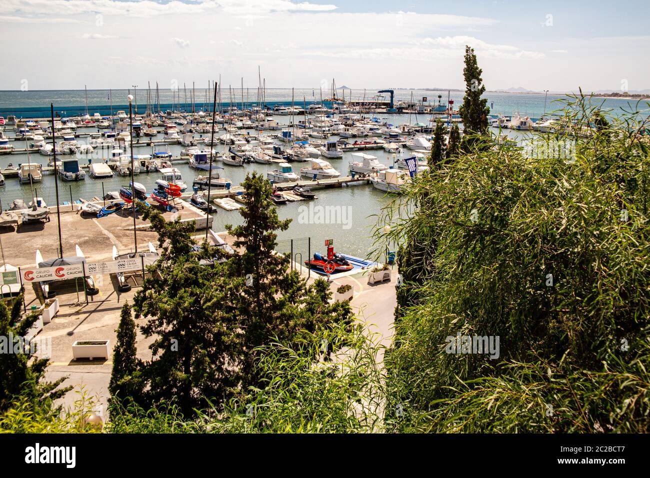 View over Marina in Spain on a warm sunny day on the Costa Blanca Stock ...