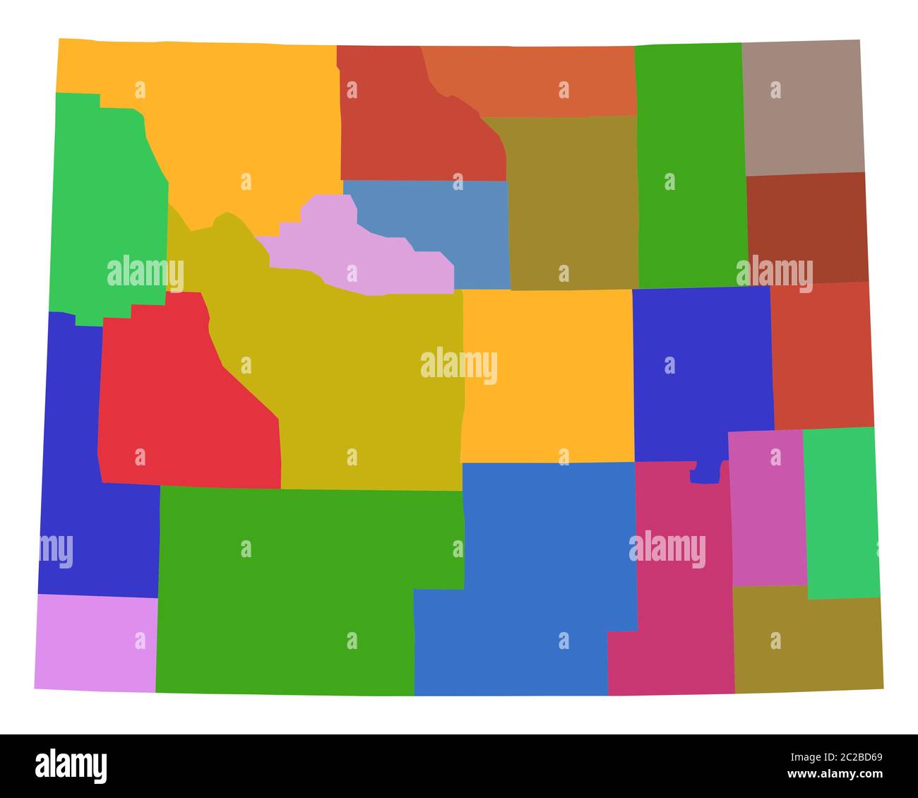 Map of Wyoming Stock Photo - Alamy