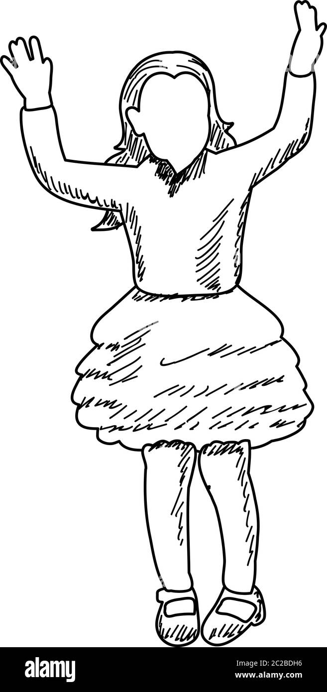 simple lines child dancing Stock Vector Image & Art - Alamy