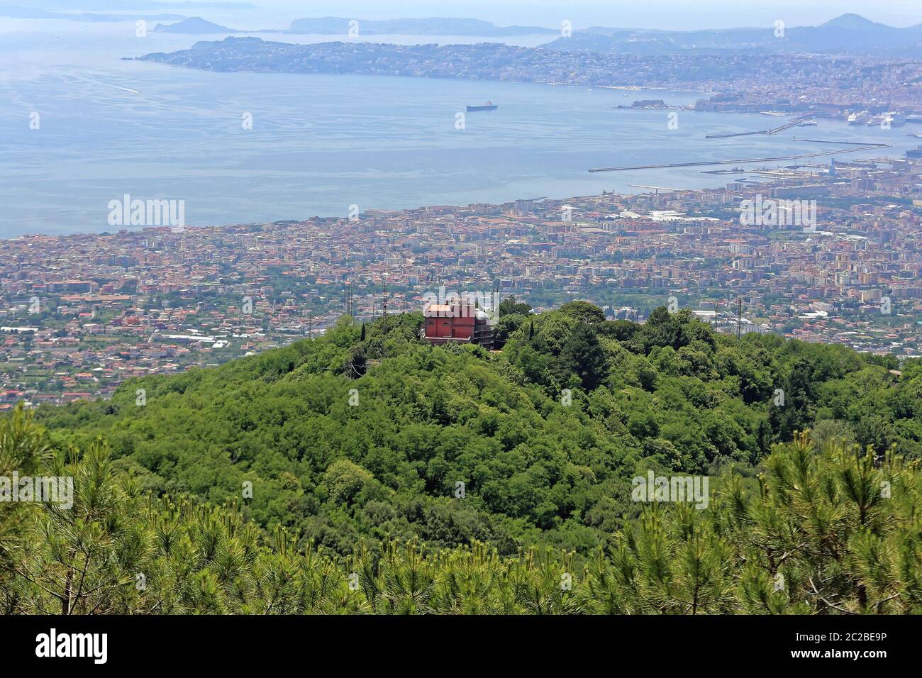 Vesuvius Observatory View From Volcano Mountain Stock Photo - Alamy