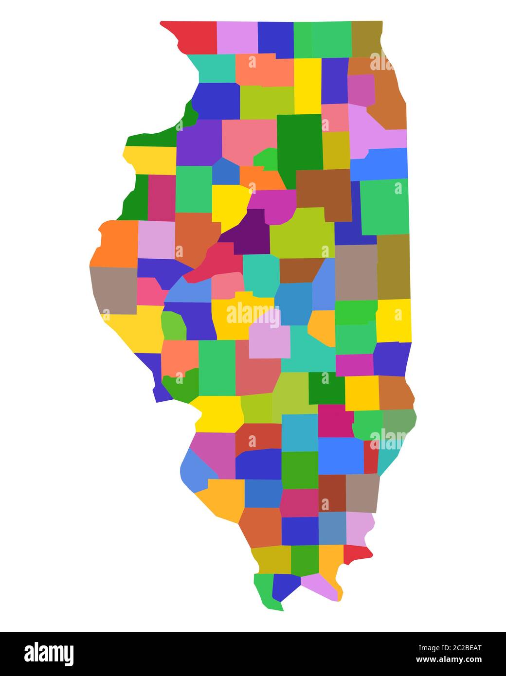 Map of Illinois Stock Photo - Alamy