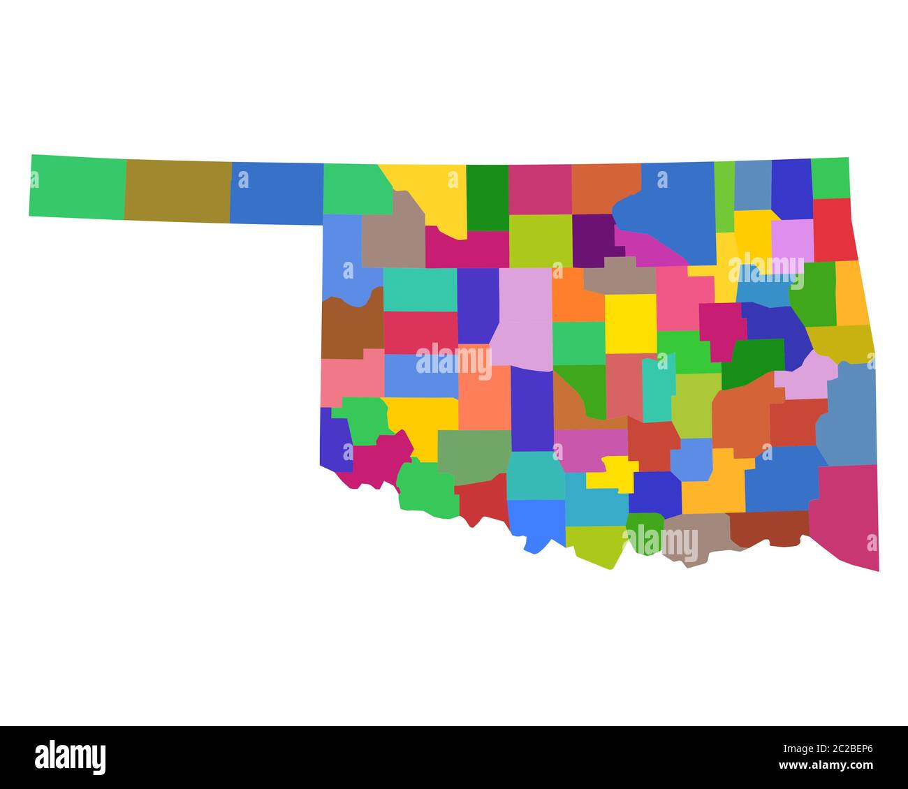 Oklahoma counties map hi-res stock photography and images - Alamy