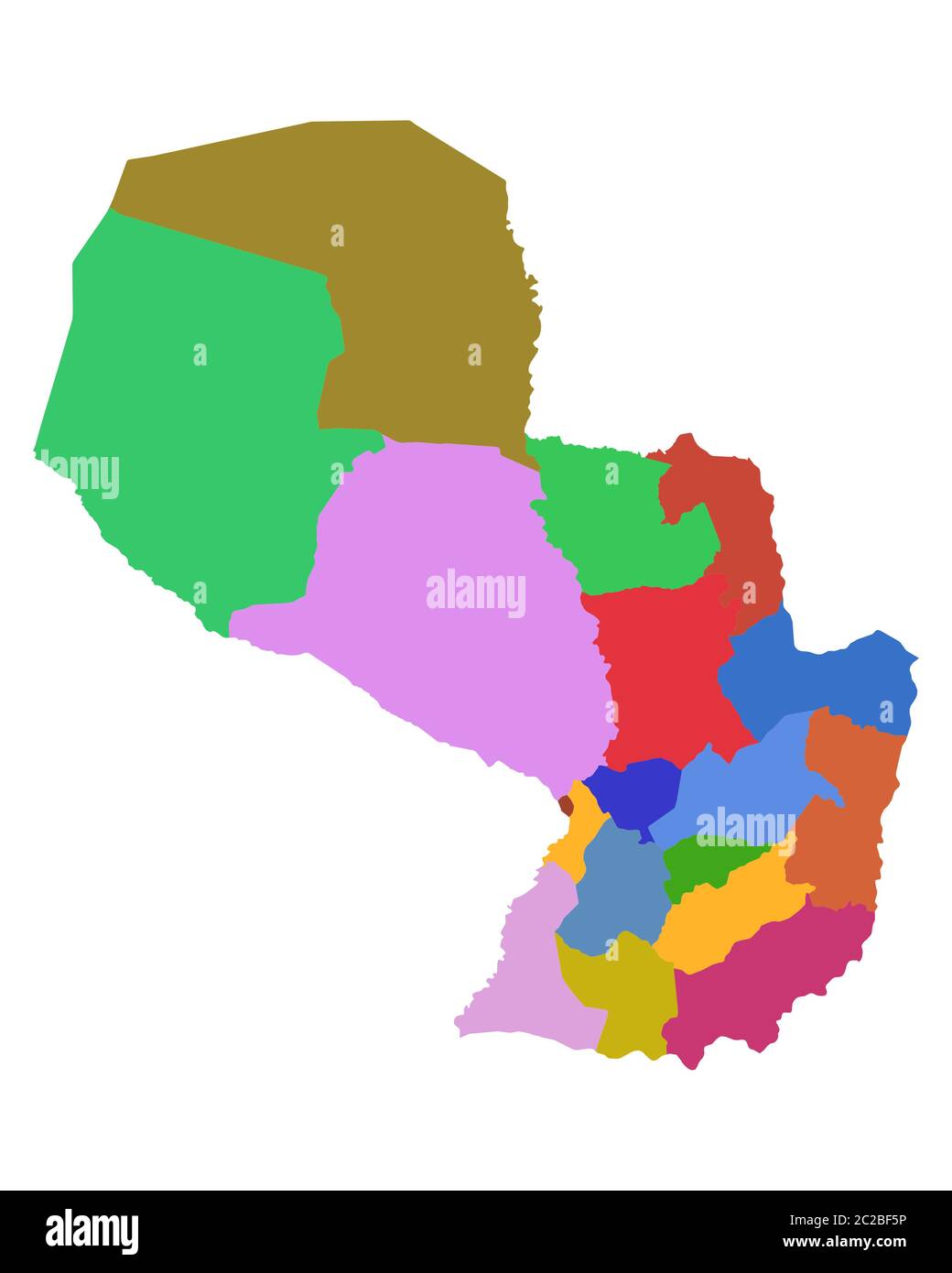 Map of Paraguay Stock Photo - Alamy