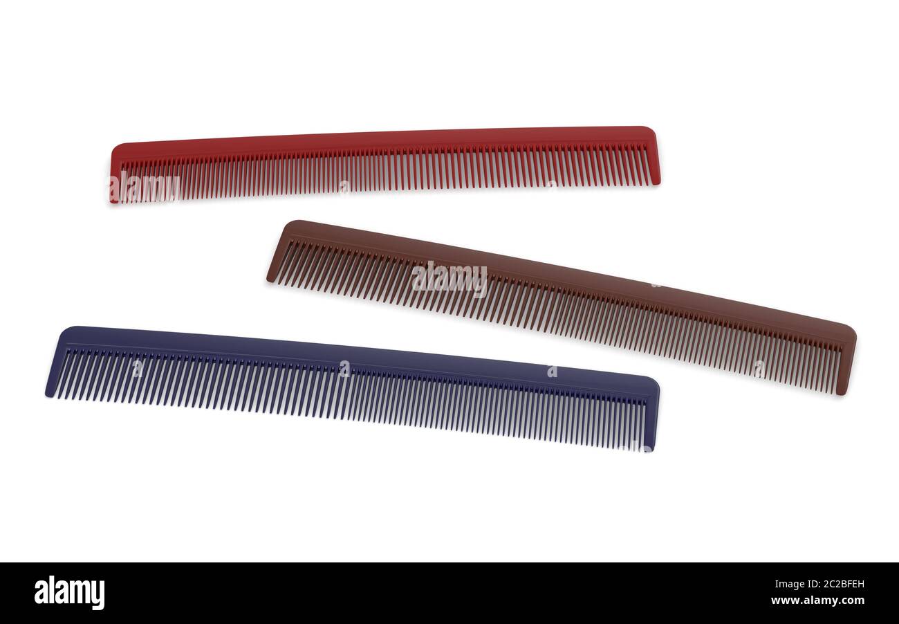 Plastic comb on a white background Stock Photo - Alamy