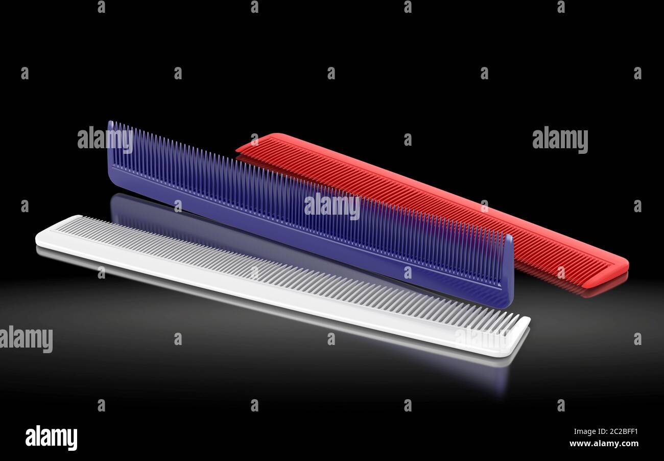 Plastic comb on white hi-res stock photography and images - Alamy