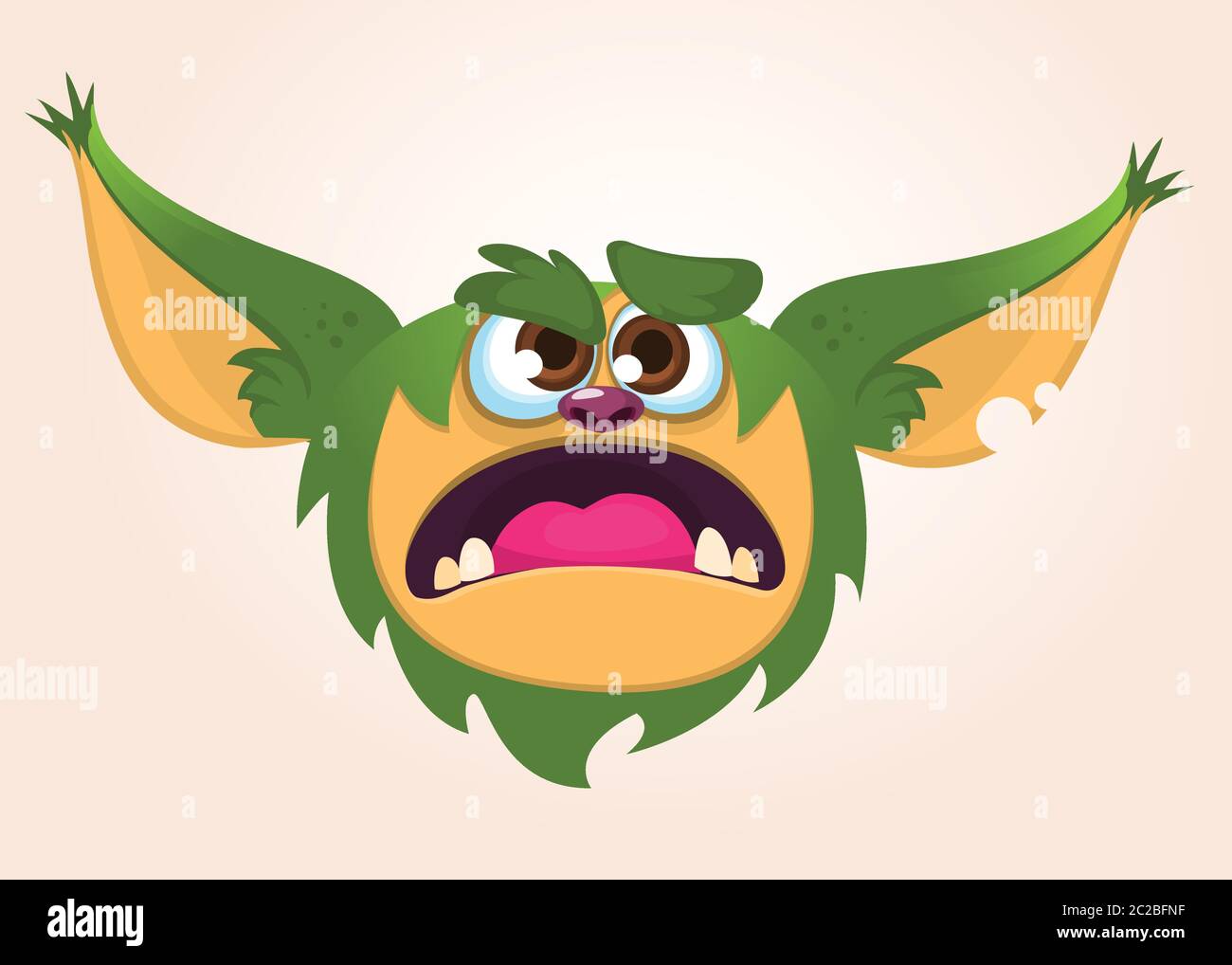 Cartoon angry monster.Vector illustration Stock Vector Image & Art - Alamy