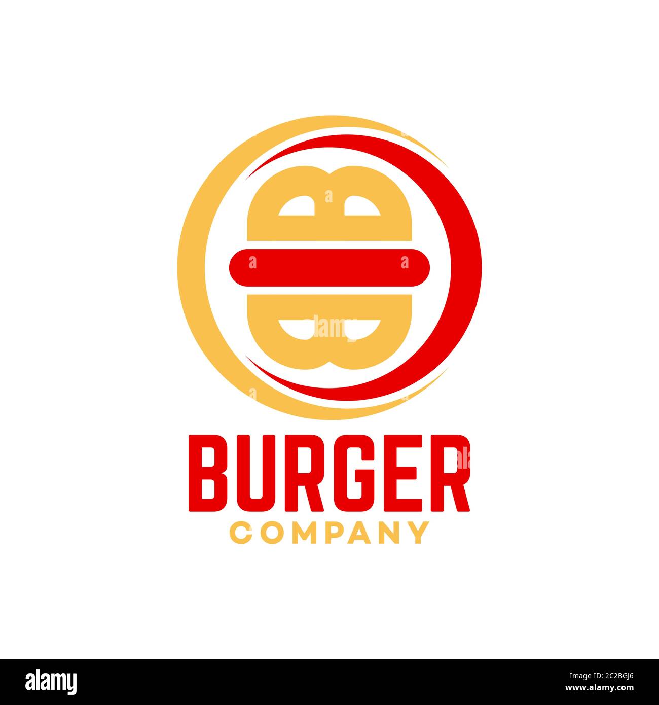Burger and letter B logo.Vector illustration Stock Vector Image & Art ...