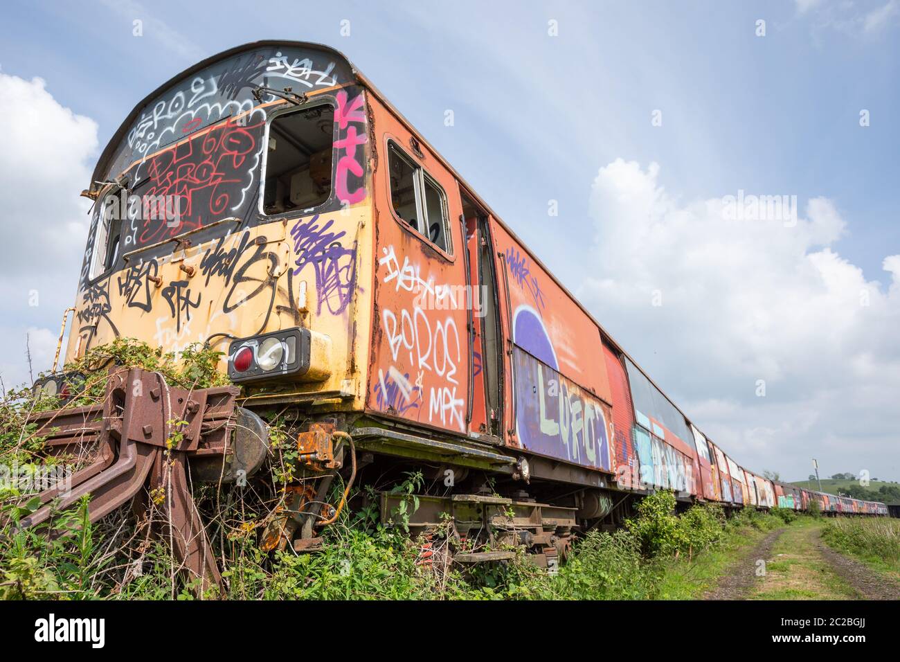 An abandoned ex-parcel train near Hellifield, England Stock Photo - Alamy