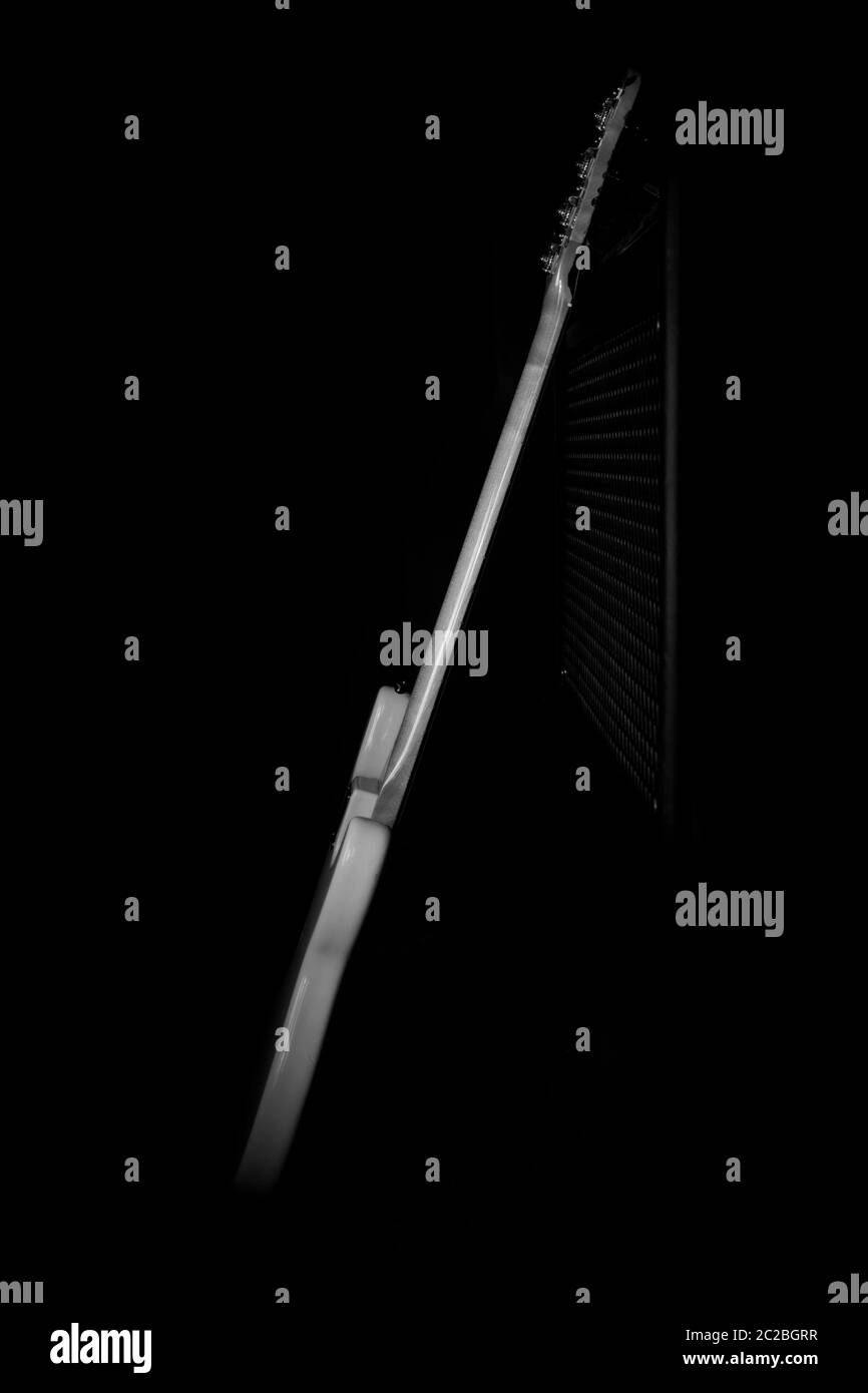 Bass Guitar In Music Studio. Musical Instruments and Equipment Stock ...