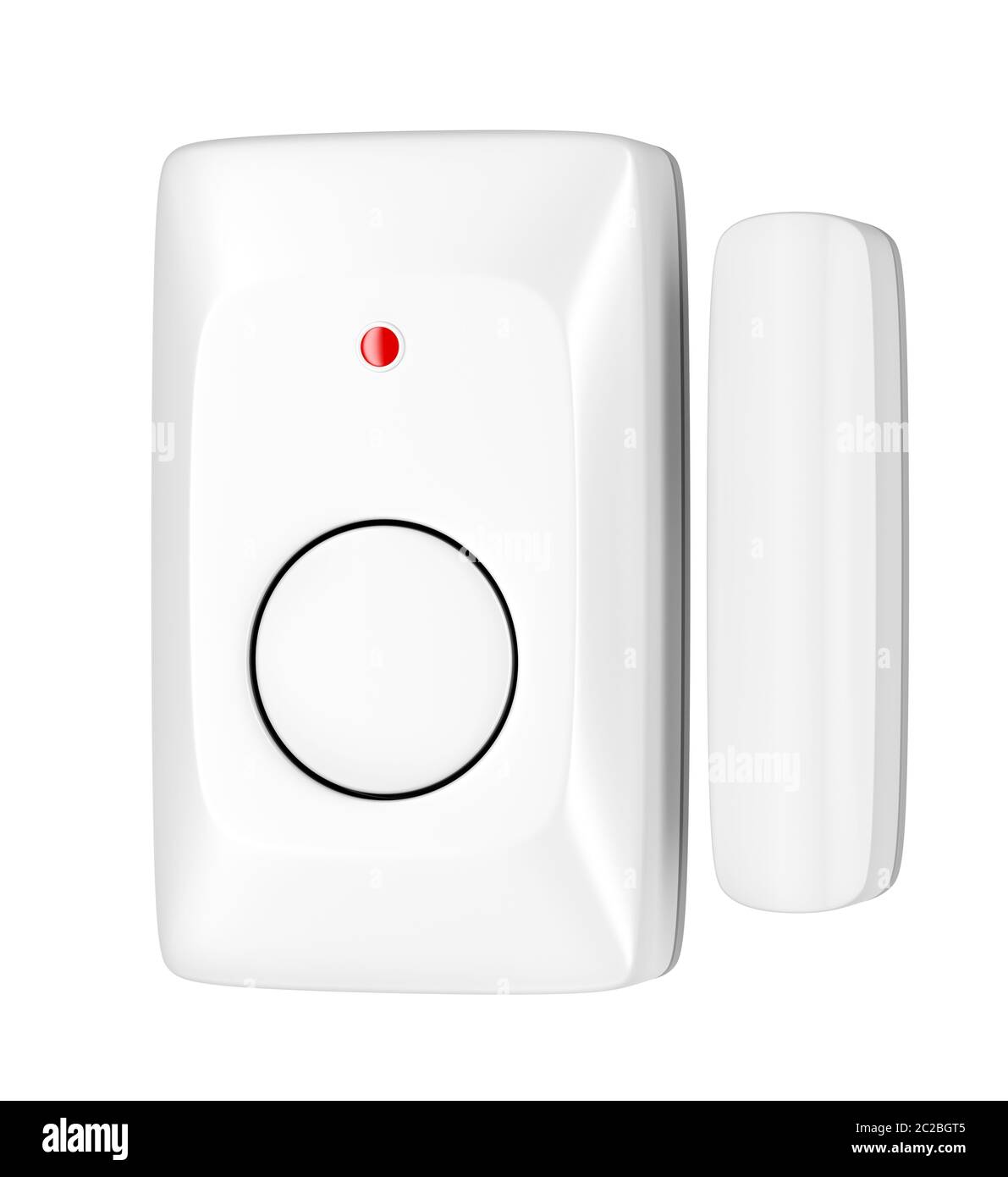 Magnetic alarm sensor for window and door, isolated on white background ...