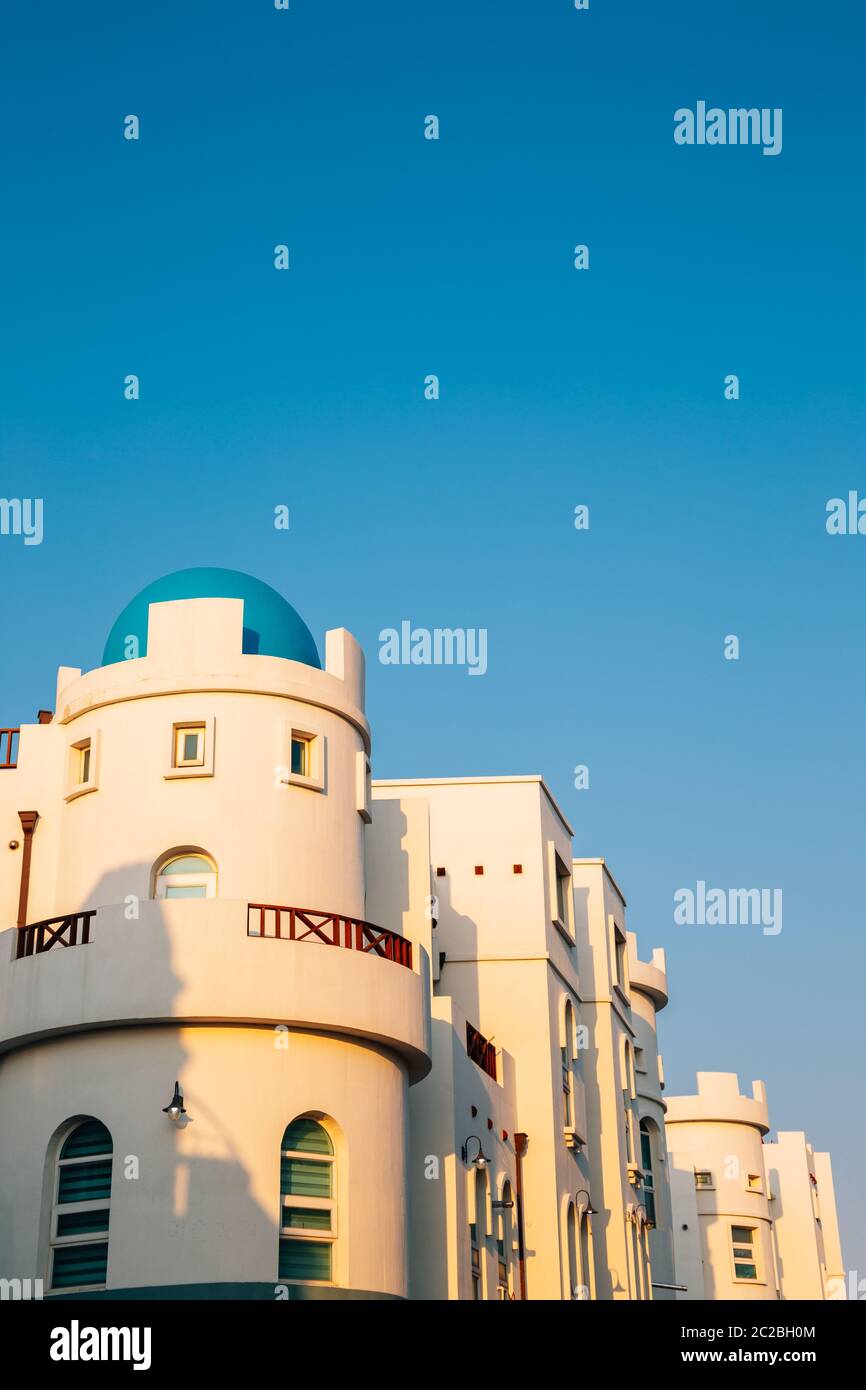 Asan Blue Crystal Mediterranean Village in Asan, Korea Stock Photo - Alamy