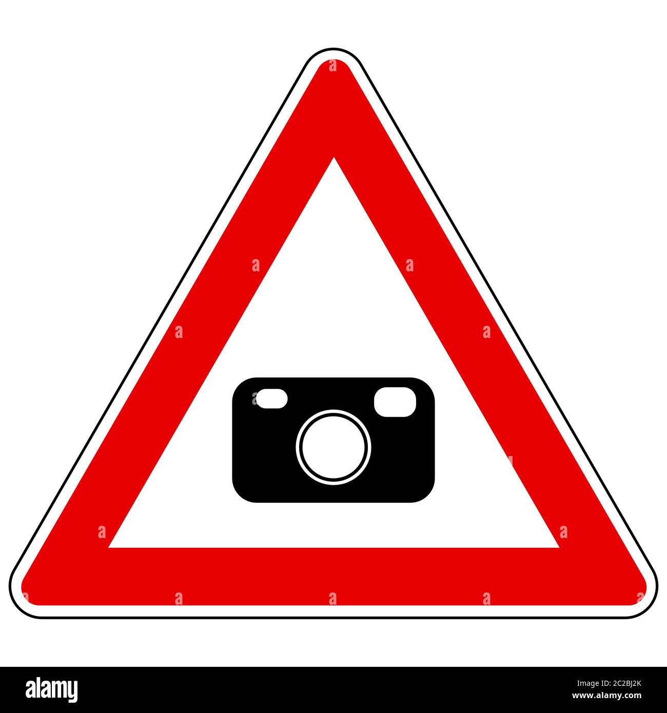 Camera and attention sign Stock Photo - Alamy