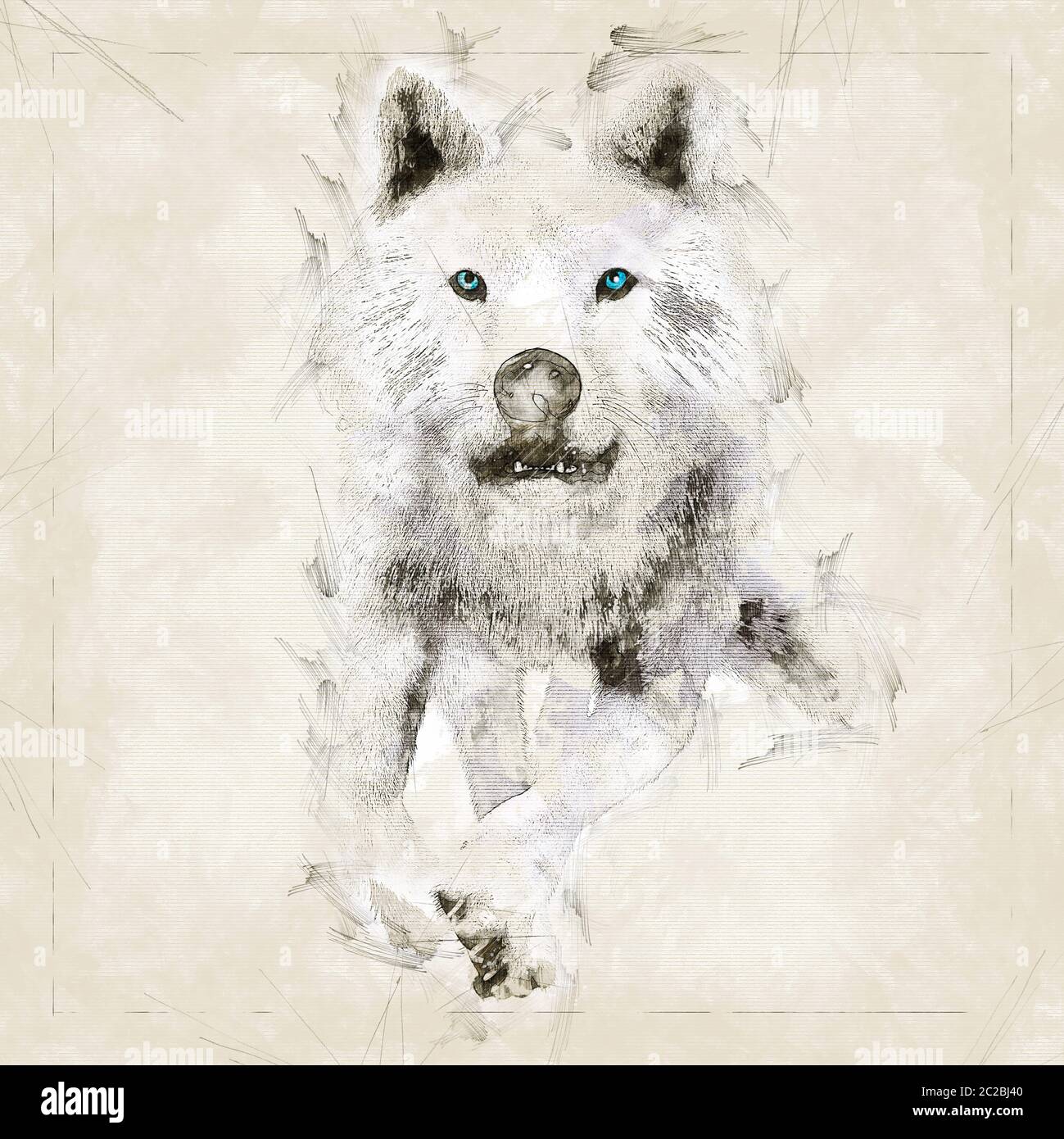 Digital artistic Sketch, based on a self-created 3D Illustration of a ...