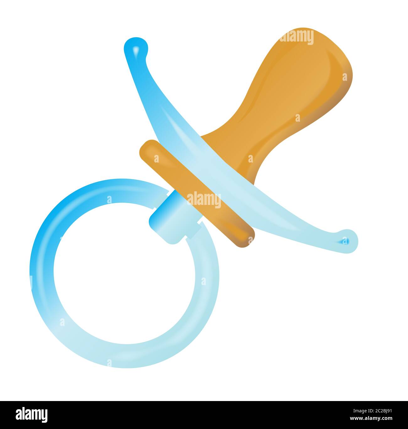 A cartoon babies blue pacifier dummy Stock Photo - Alamy