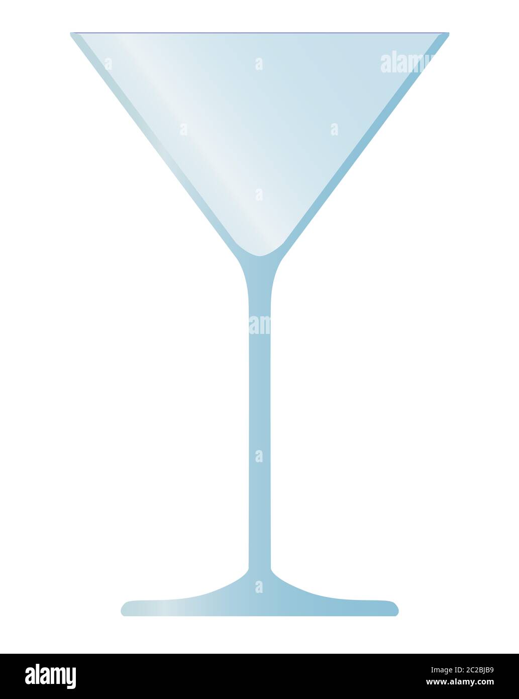 An isolated on a white background and empty cocktail glass Stock Photo ...