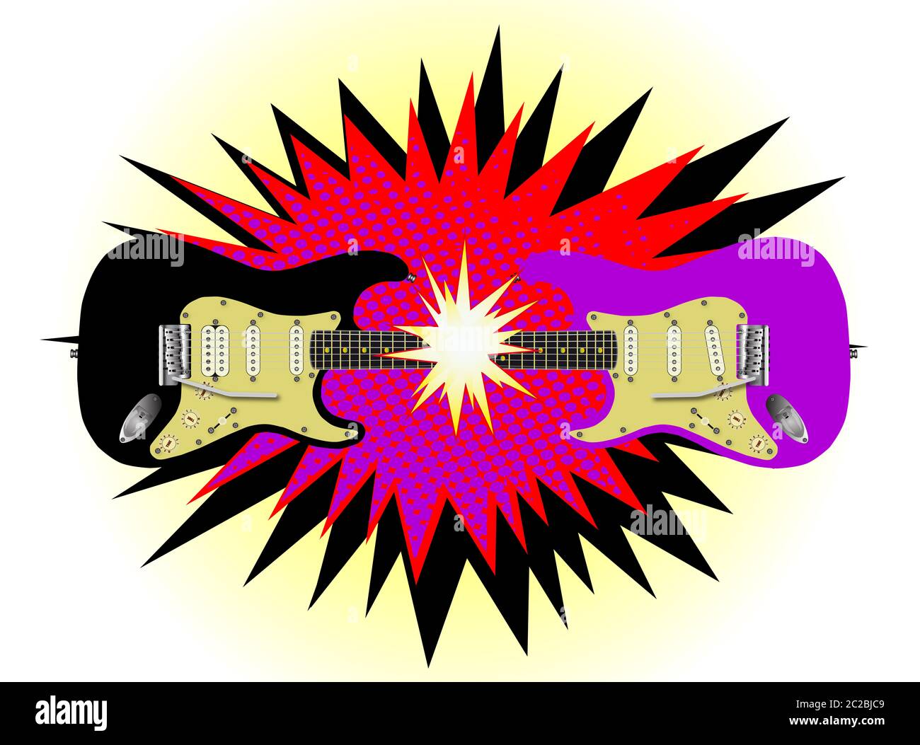 Exploding guitar music hi-res stock photography and images - Alamy