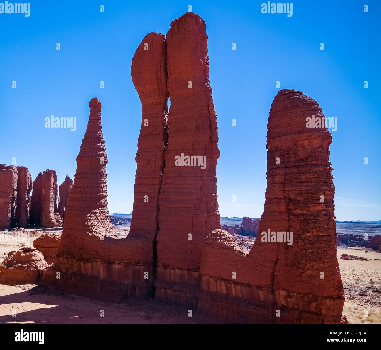 Abstract Rock formation at plateau Ennedi aka stone forest in Chad ...