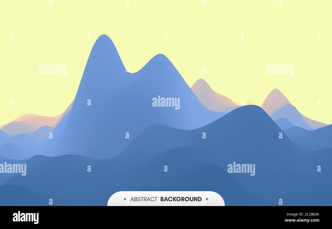 Mountain Landscape. Mountainous Terrain. Vector Illustration. Abstract ...