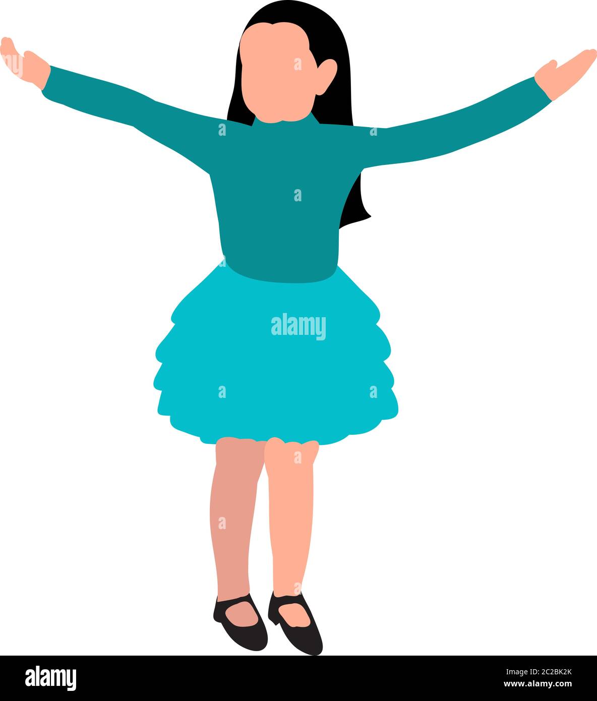 vector, on a white background, faceless children rejoicing Stock Vector ...