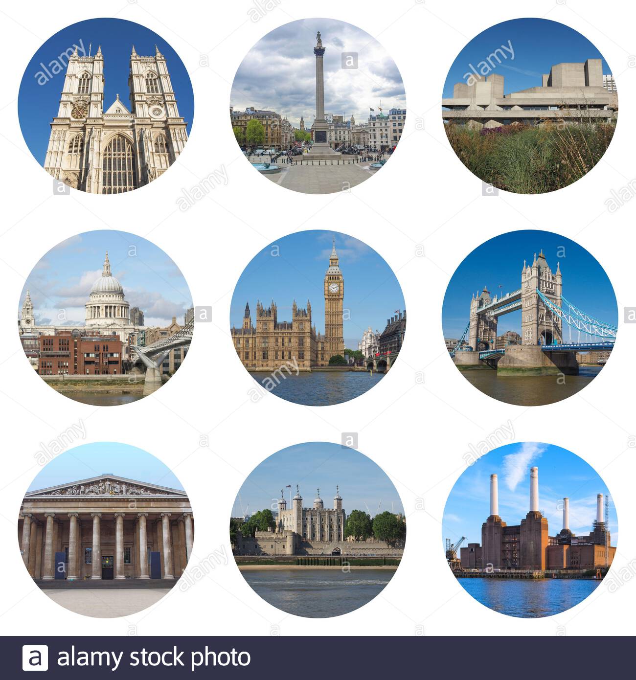 Collage Of Landmarks Of London High Resolution Stock Photography and ...
