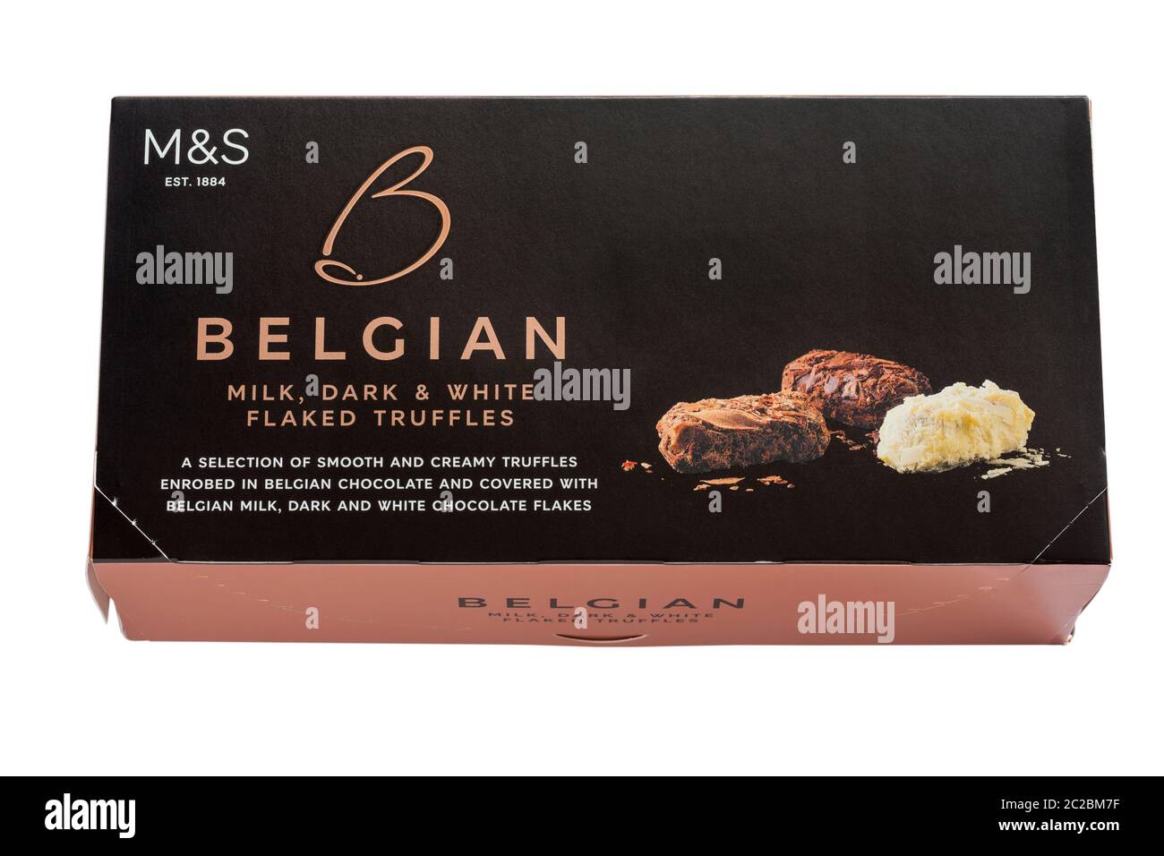 Box of Marks & Spencer Belgian milk dark & white Flaked Truffles ...